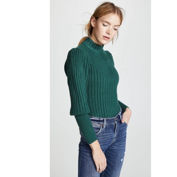 Wayf | Sweaters | Wayf Miles Puff Sleeve White Turtleneck | Poshmark